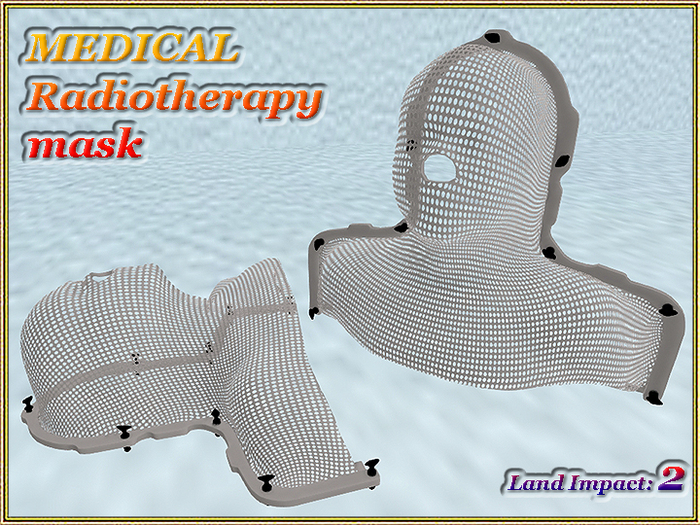 Second Life Marketplace - MEDICAL - Radiotherapy mask (2 LI) (Full perm)