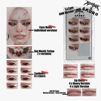 Second Life Marketplace - Manson x Andro - Mandro Face Pack EVOX