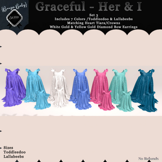 Second Life Marketplace - {Boujee}Graceful Her & I Set - 3 Dazzle ...