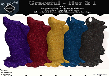 Second Life Marketplace - {Boujee}Graceful Her & I - Set 5 Sparkle TD ...