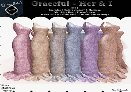 Second Life Marketplace - {Boujee}Graceful Her & I - Set 4 - Glitz TD ...
