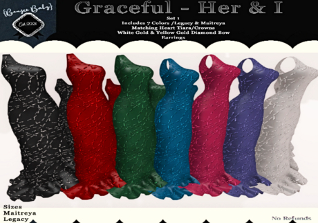 Second Life Marketplace - {Boujee}Graceful Her & I - Set 1 Dazzle -TD ...