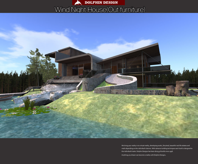 Second Life Marketplace - [Dolphin Design]Wind Night house(Out furniture)