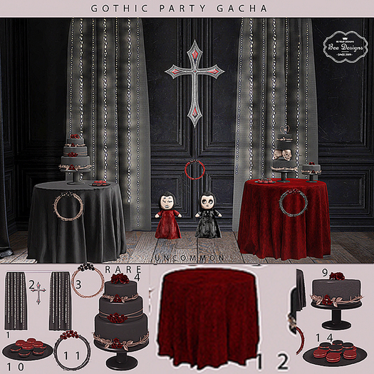 Second Life Marketplace - 12 Bee Designs Gothic Party