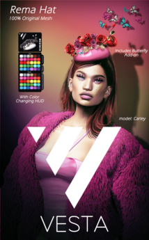 Second Life Marketplace - Vesta Cloths - Rema Hat - DEMO