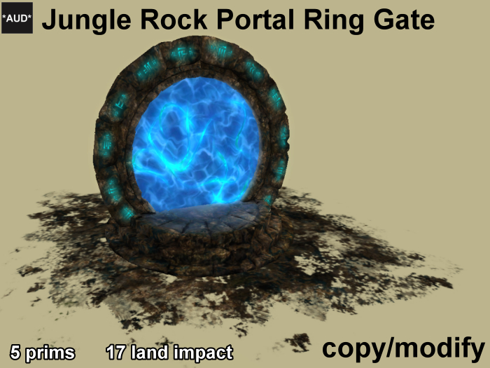 Second Life Marketplace - *AUD* Jungle Rock Portal Ring Gate - c/m - 5p ...