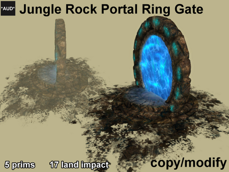 Second Life Marketplace - *AUD* Jungle Rock Portal Ring Gate - c/m - 5p ...