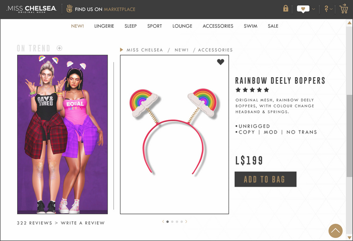 Second Life Marketplace - .miss chelsea. Rainbow Deely Boppers Classic