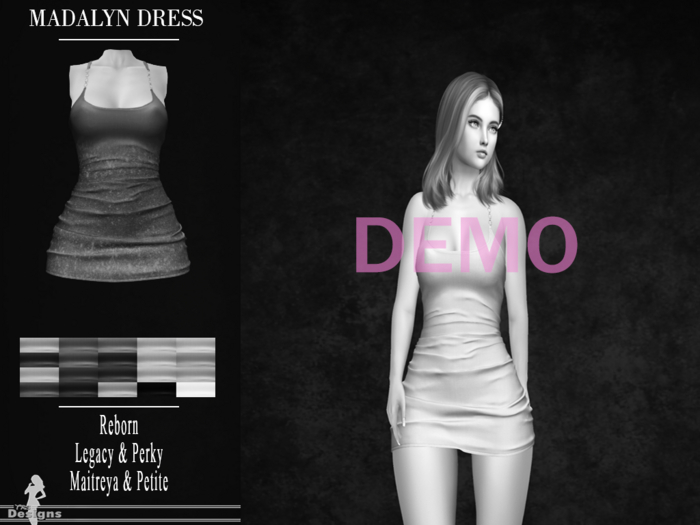 Second Life Marketplace - Madalyn Dress Demo Hud B