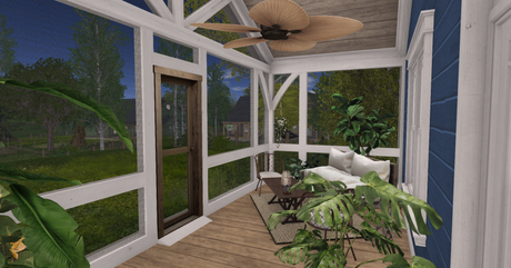 Second Life Marketplace - Rubble - LH Creek Stone Back Porch Screened ...