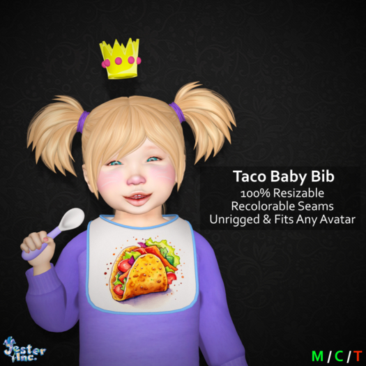Second Life Marketplace - [Jester Inc.] Taco Baby Bib!