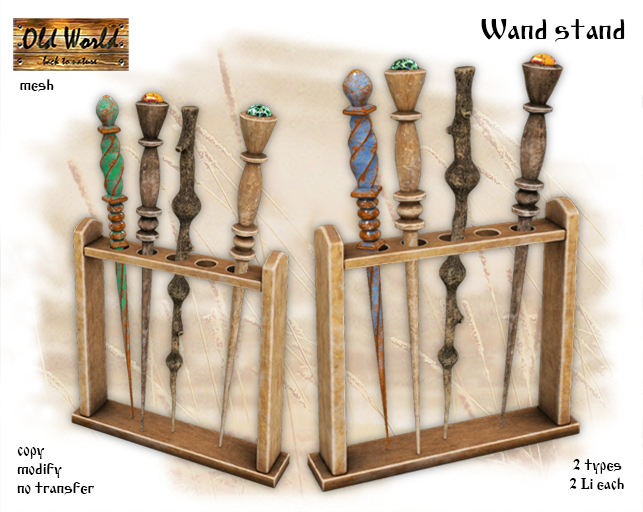 Second Life Marketplace - Wooden wand stand - Old World - Medieval ...