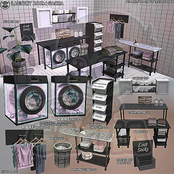 Second Life Marketplace - 06-[Since1975] Laundry Set - Countertop