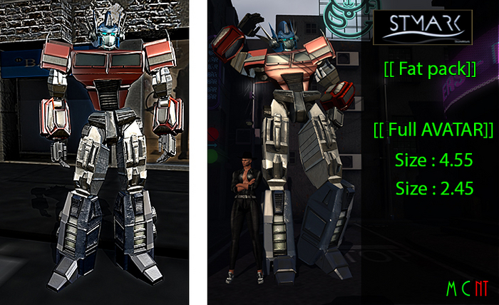 Second Life Marketplace - Fat pack Optimus