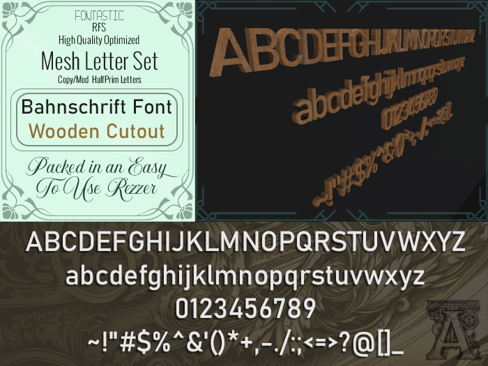 Second Life Marketplace - Fontastic | RFS - 3D Mesh Letters ...