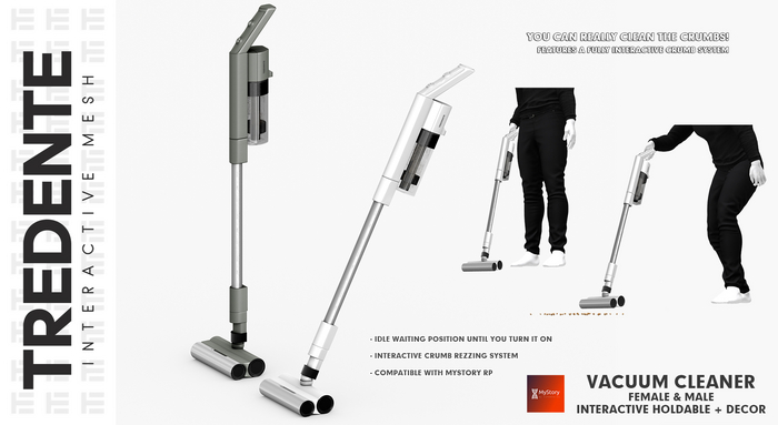 Second Life Marketplace - Tredente // Interactive Vacuum [WHITE] (Packed)