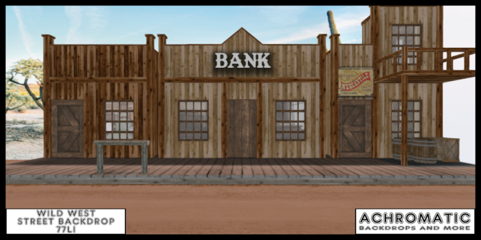 Second Life Marketplace - [A] Wild West Street Backdrop