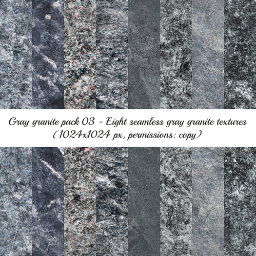 Second Life Marketplace - [Alpha Magic] Gray granite textures pack 03