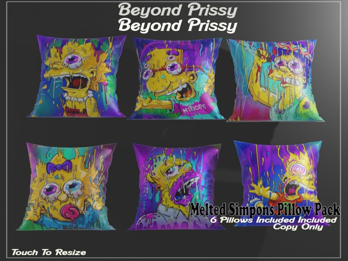Second Life Marketplace - /// BP Melted Simpsons Pillow Pack - Add To ...