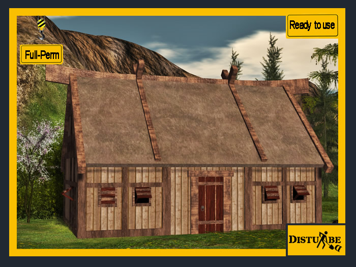 Second Life Marketplace - ::DisturbeD:: Medieval Wooden House Prop ...