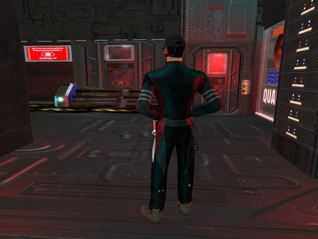 Second Life Marketplace - space station crew work coverall male- black