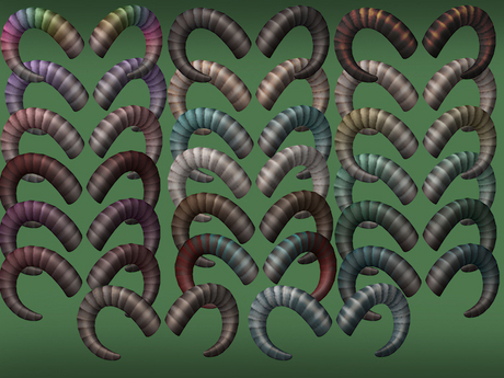 Second Life Marketplace - Oxana - Horns - 20 Textures - [AUG Herby Head]
