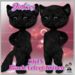 Second Life Marketplace - !!!CHARM Dinkies SKIN black velvet kitten