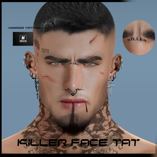 Second Life Marketplace - Killer Face Tattoo by HorrorStand