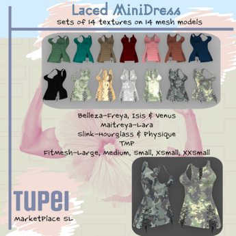 Second Life Marketplace - TuPei Laced MiniDress - Set of 14 for ...