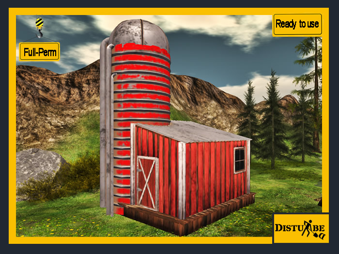 Second Life Marketplace - ::DisturbeD:: Red Barn & Silo Prop - FULL ...