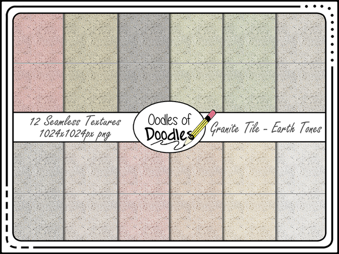 Second Life Marketplace - Oodles of Doodles - Granite Tile - Earth Tones