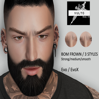 Second Life Marketplace - [VULTO] FROWN - 3 styles - UNISEX