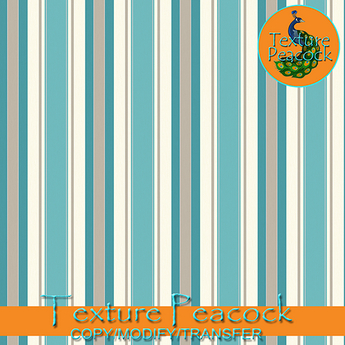 Second Life Marketplace - DEMO Wallpaper Vintage Stripe Turquoise Tan