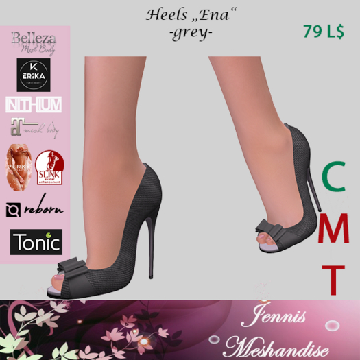 Second Life Marketplace - *JMF* Heels Ena grey