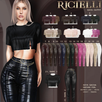 Second Life Marketplace - 22. Ricielli - Kaya Outfit / Lara 2 RARE