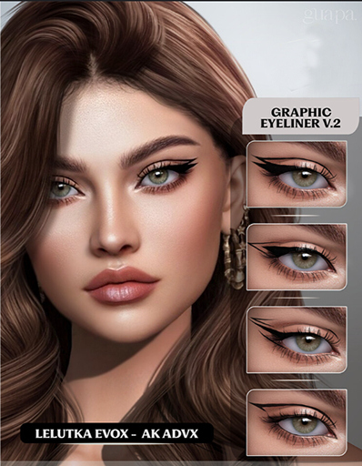 Second Life Marketplace - Guapa - Graphic Eyeliner ~ V.2 (Lel Evox- AK ...