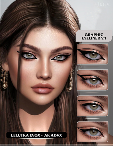 Second Life Marketplace - Guapa - Graphic Eyeliner ~ V.1 (Lel Evox- AK ...