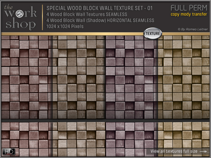 Second Life Marketplace - SPECIAL WOOD BLOCK TEXTURES-01