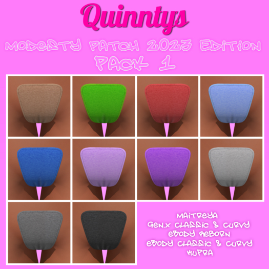 Second Life Marketplace - Modesty Patch 2023 Ed. Pack 1