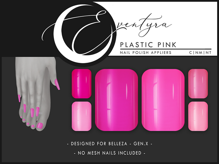 Second Life Marketplace - Eventyra - GenX Nail HUD - Plastic Pink