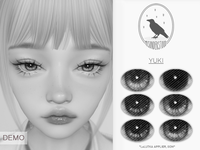 Second Life Marketplace - Misunderstood. Yuki Eyes (Lelutka applier ...