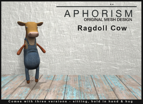 Second Life Marketplace - !APHORISM! Ragdoll Cow