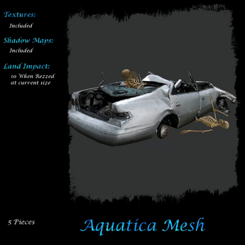Second Life Marketplace - Aquatica Mesh - AMLE2910119 Car Crash Skellys