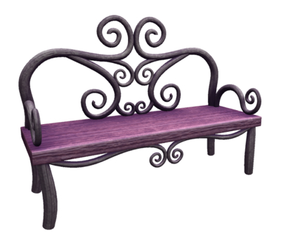 Second Life Marketplace - Raindale - Faeheart bench (purple)