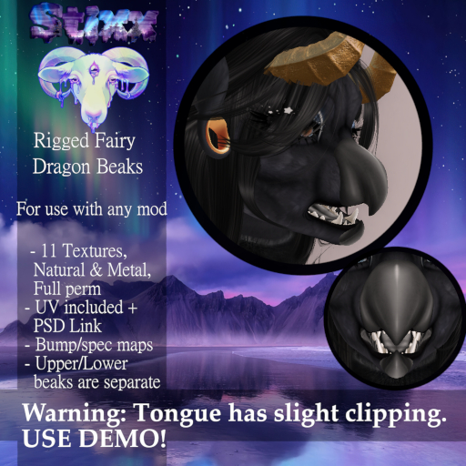 Second Life Marketplace - Stixx - Fairy Dragon Beak