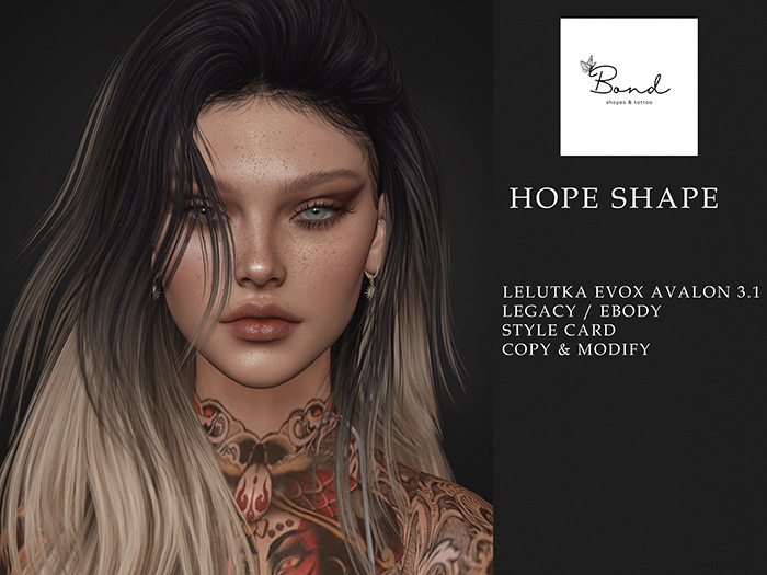 Second Life Marketplace - Bond. Hope Shape for Avalon 3.1 Lel EvoX