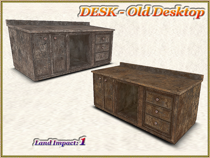 Second Life Marketplace - DESK - Old Desktop (1 LI) (Full perm)