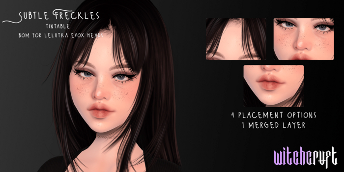Second Life Marketplace - witchcrvft . subtle freckles [evox bom ...