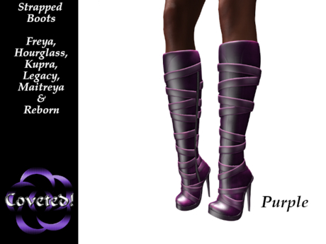 Second Life Marketplace - Strapped Boot Purple by COVETED!