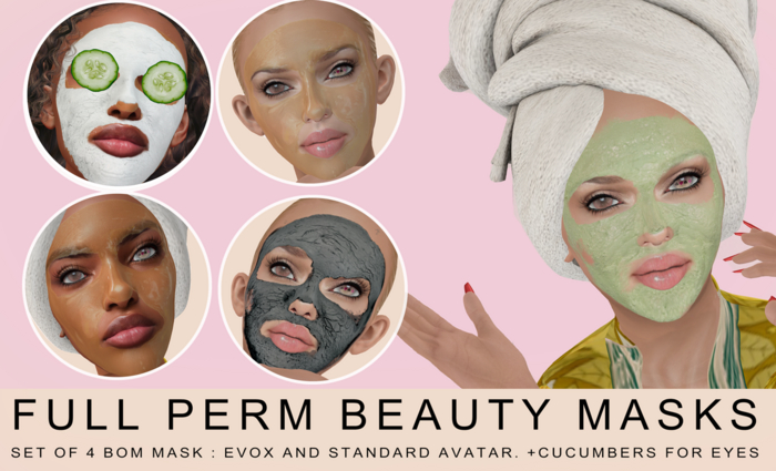 Second Life Marketplace - *RASH* FULL PERM - Beauty Face Mask -for EvoX ...